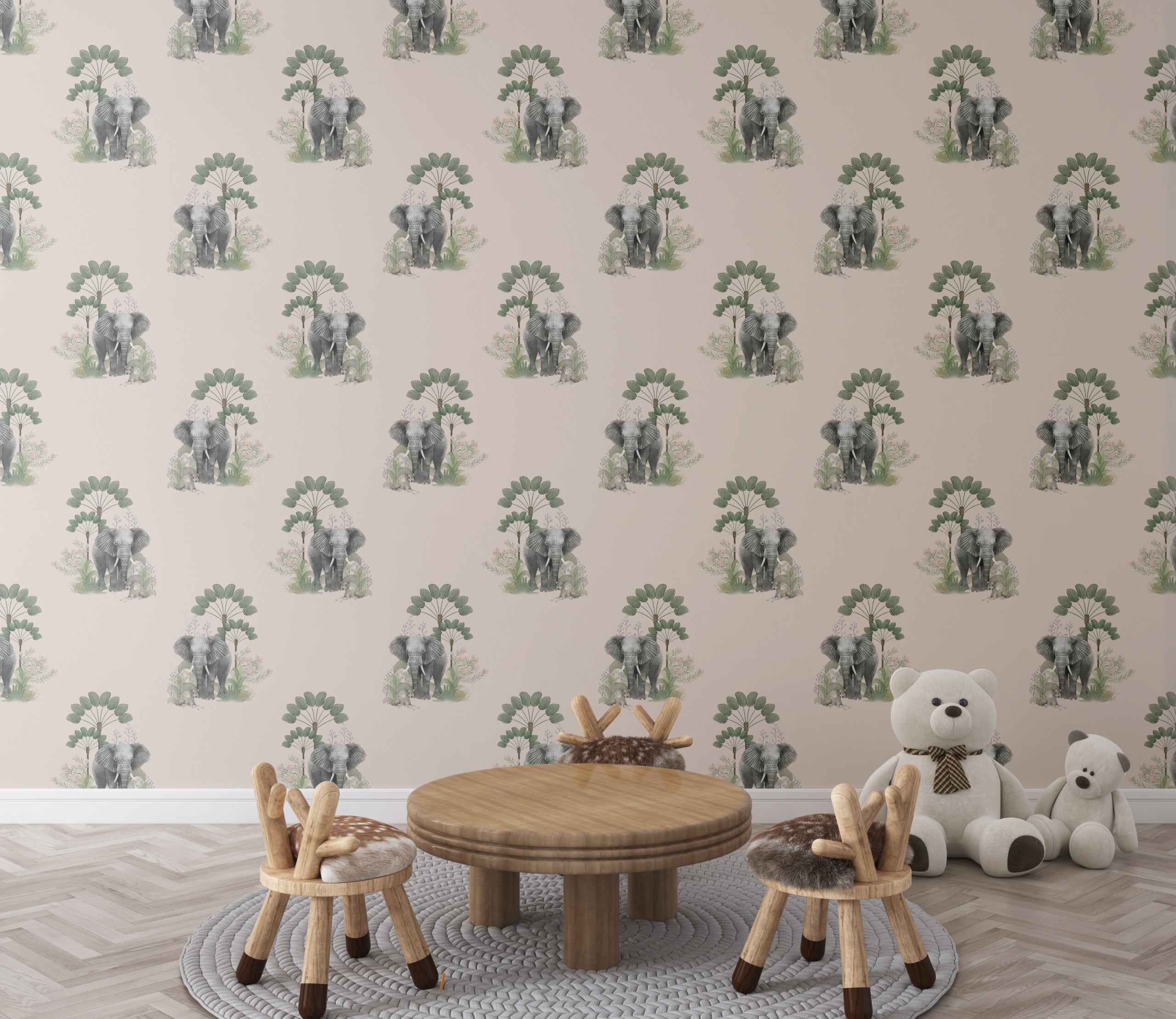 Elephant Enclave Kids Wallpaper – House Of Ikari