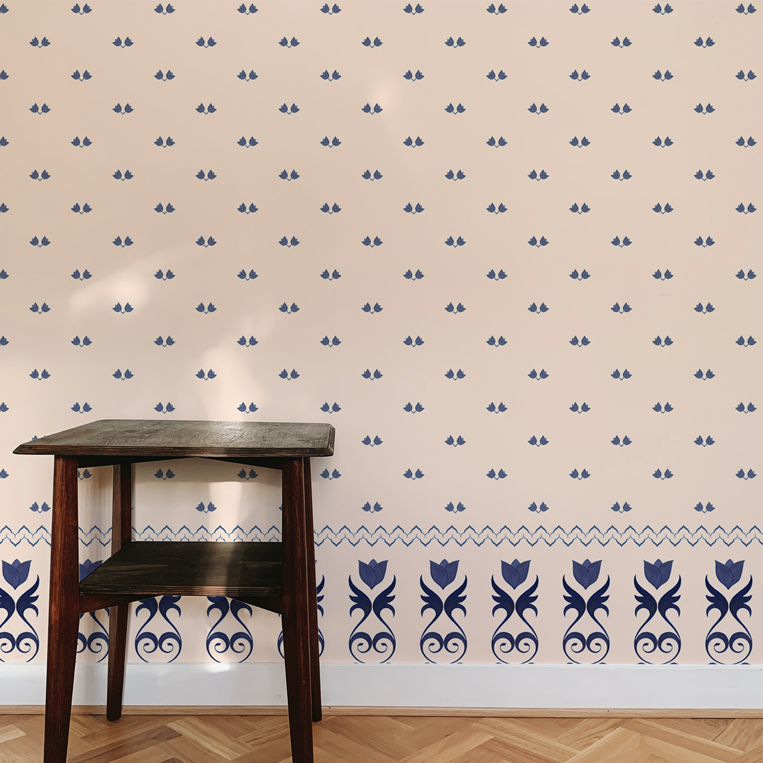 Bell Harmony Blue Wallpaper customised in any colours – House Of Ikari